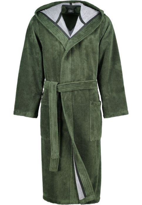 Olijfgroene heren badjas met capuchon online kopen bij badjas.nl